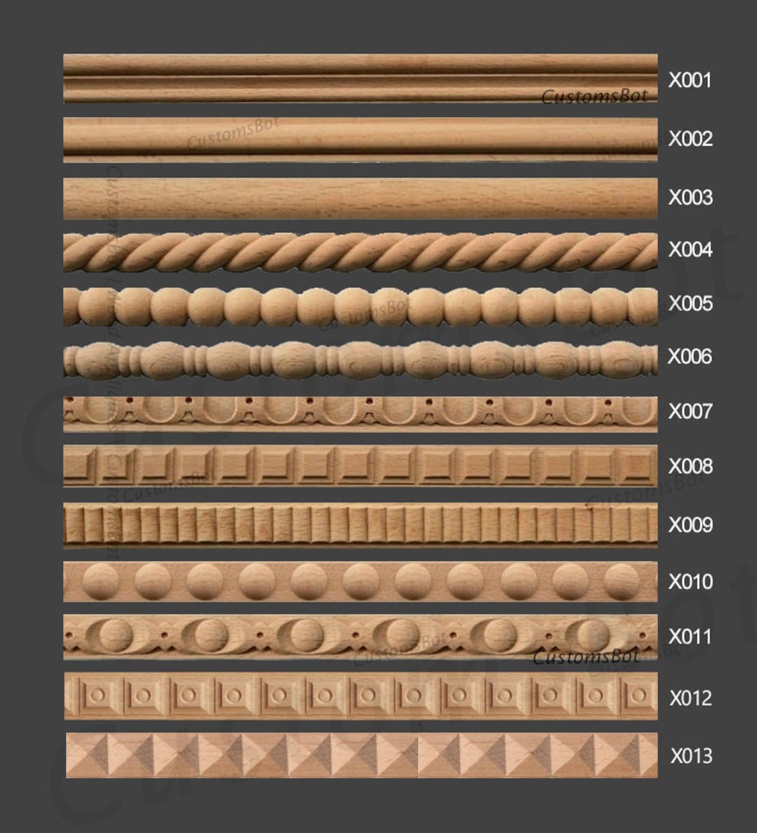 0.2 to 4.0 Unpainted Wood Trim Molding Back Flat Carved Line Molding for Wall Furniture Trim Edges MD102A Etsy Canada