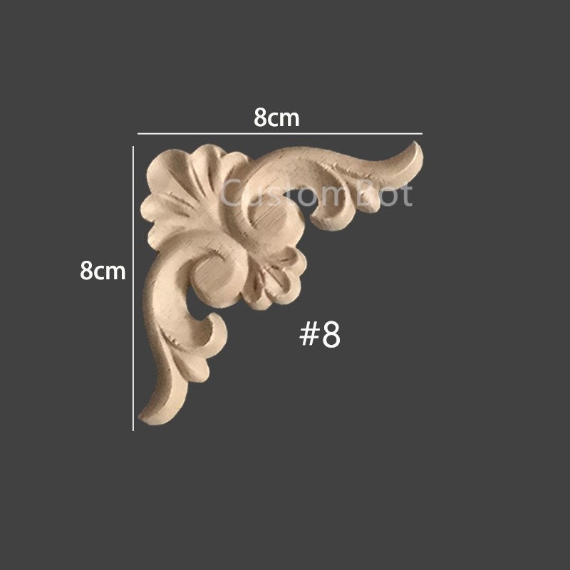 2pcs left and Right Corner Applique Onlay 4cm to 15cm | Etsy