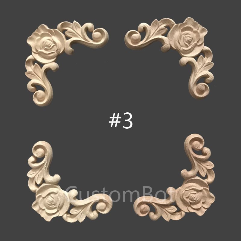 2pcs left and Right Corner Applique Onlay 4cm to 12cm - Etsy