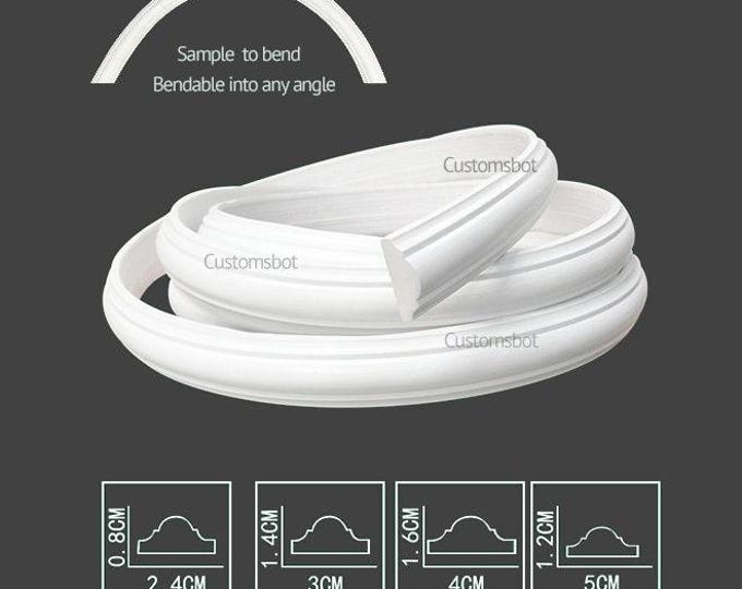 W1.0" to W2.0" Soft Bendable Molding, Back Flat, Soft Trim Strip ...