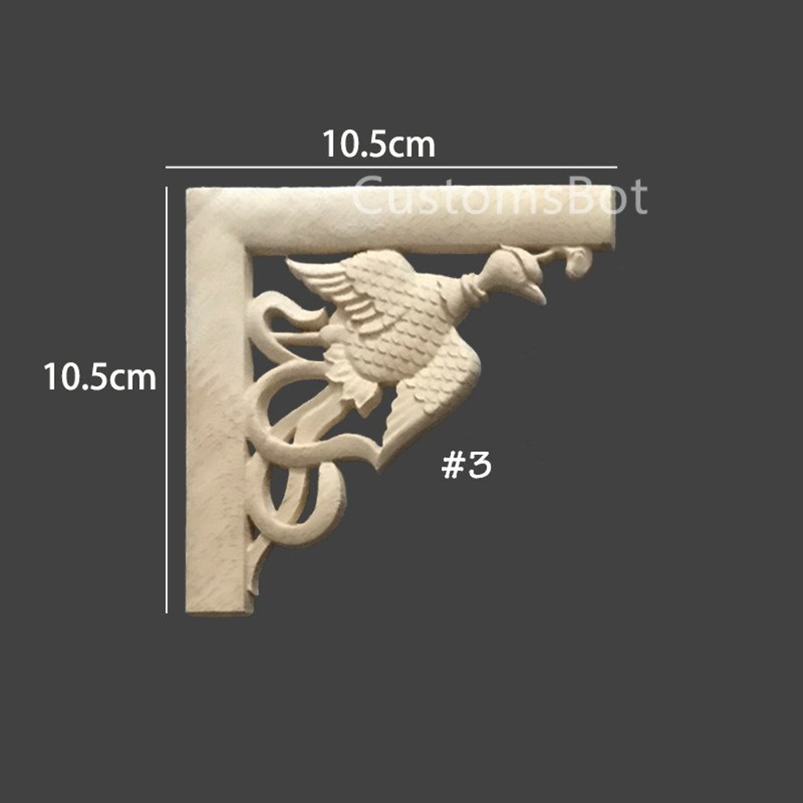 2pcs left and Right Corner Applique Onlay 6cm to 40cm - Etsy