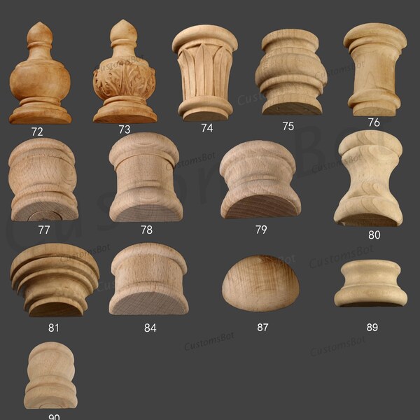 Wood Finials - Etsy