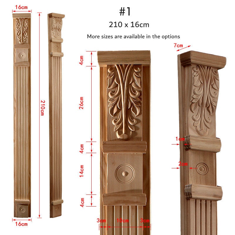 Custom Unpainted Roman Column Pilaster Back Flat Wood Carved - Etsy