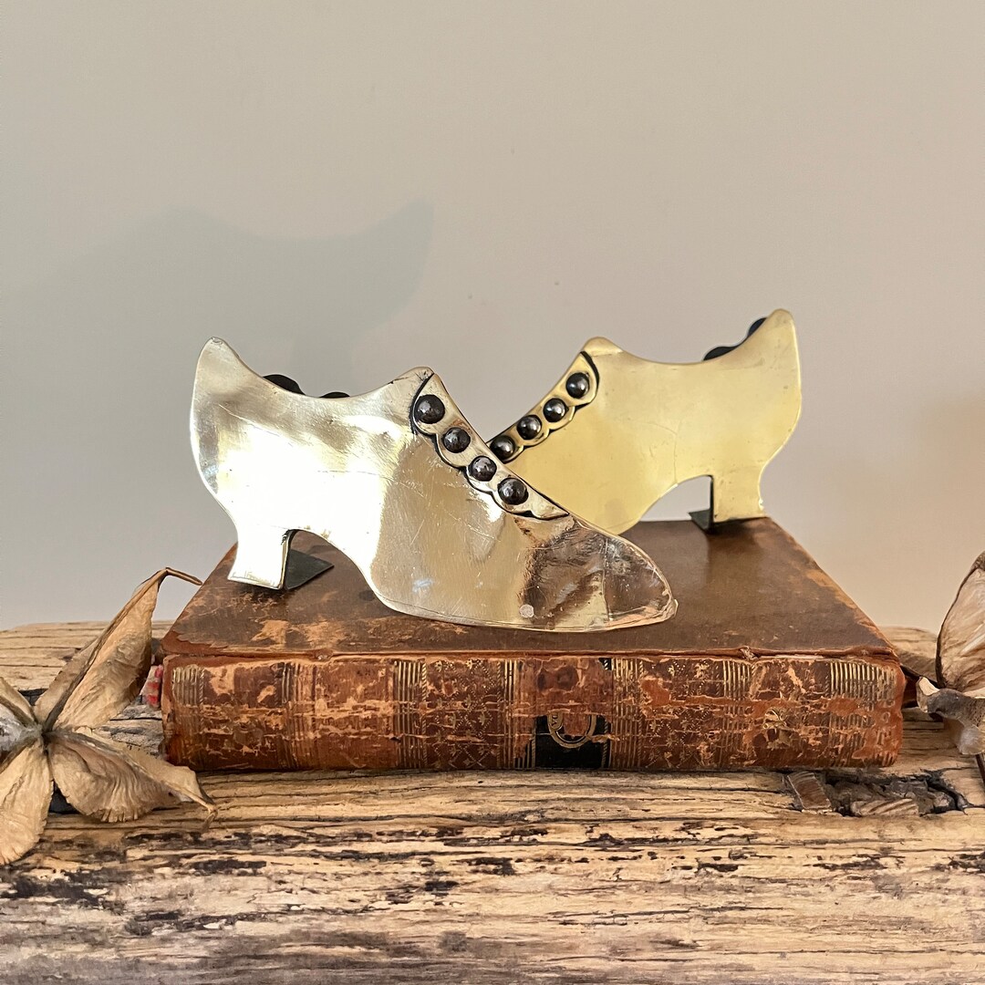 Small Antique Victorian Brass Boots, Antique Fireside/mantle Decor ...