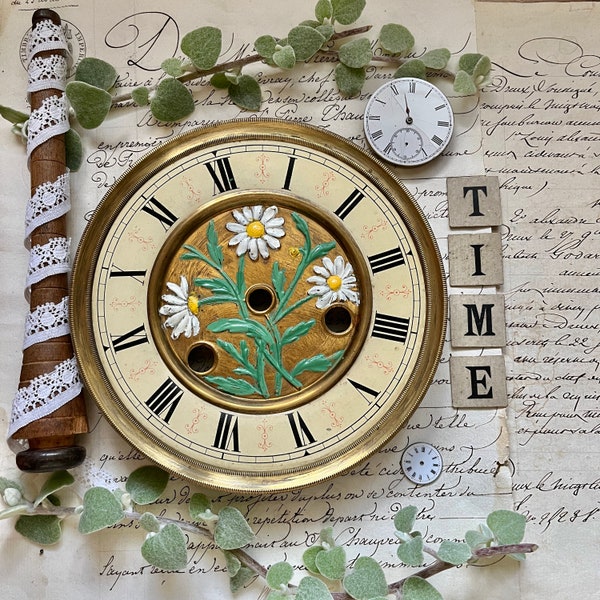 Antique Enamel Clock Face - Etsy