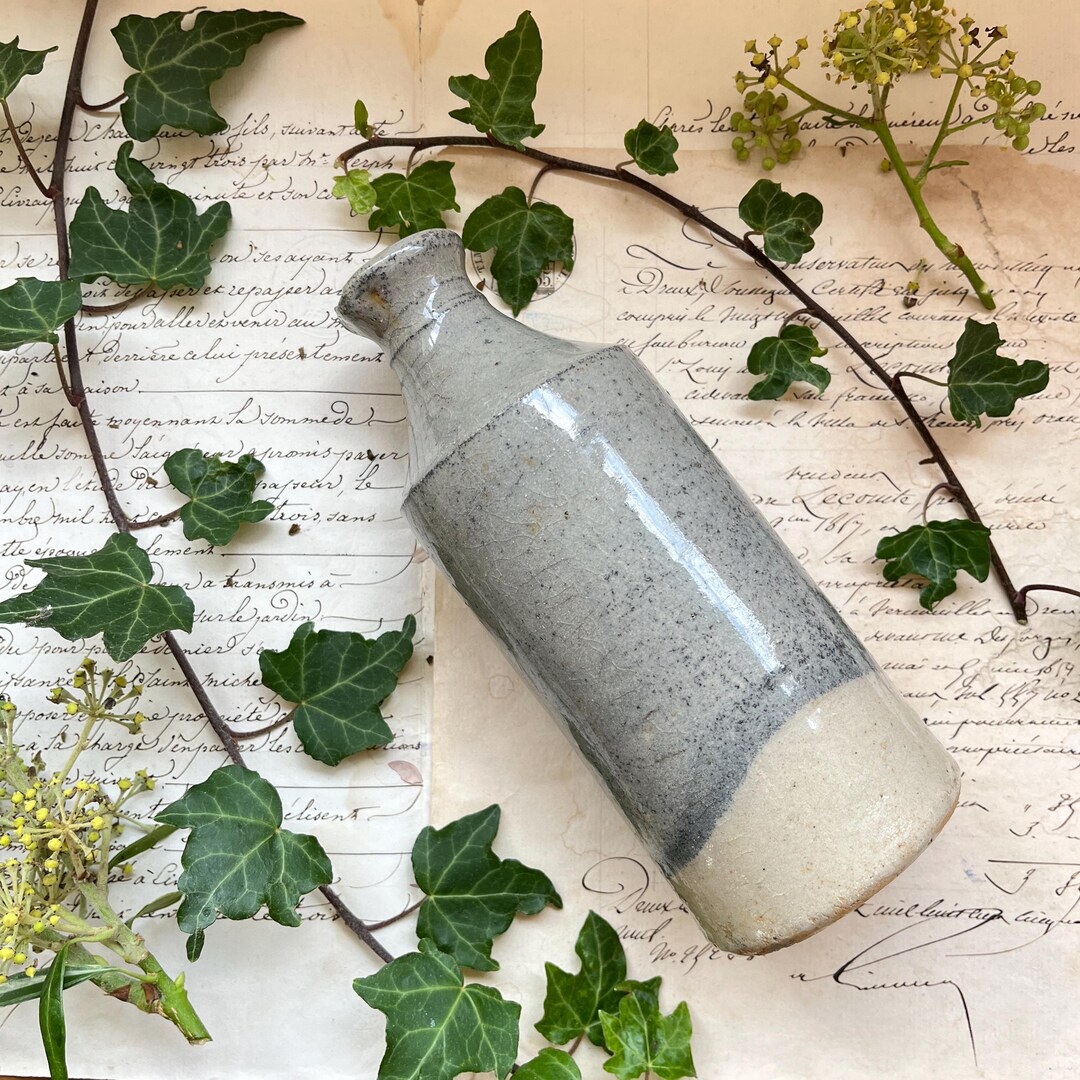 Victorian Stoneware Ink Pot, Large Antique Ink Pot, Large Vintage ...