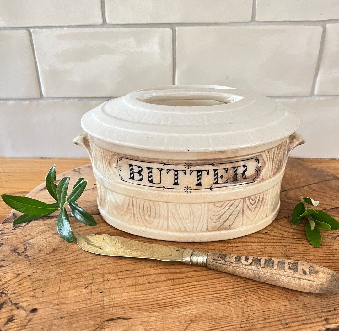 Antique White Ironstone Butter Dish, Victorian Butter Dish, Antique ...
