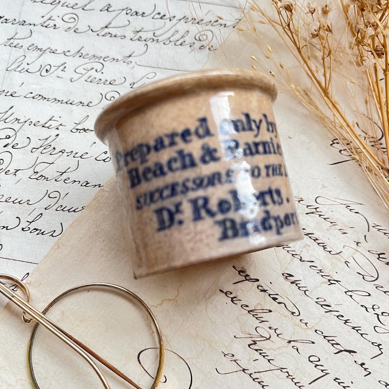 Antique Ointment Pot, Poor Mans Friend Ointment Pot, Antique Victorian ...