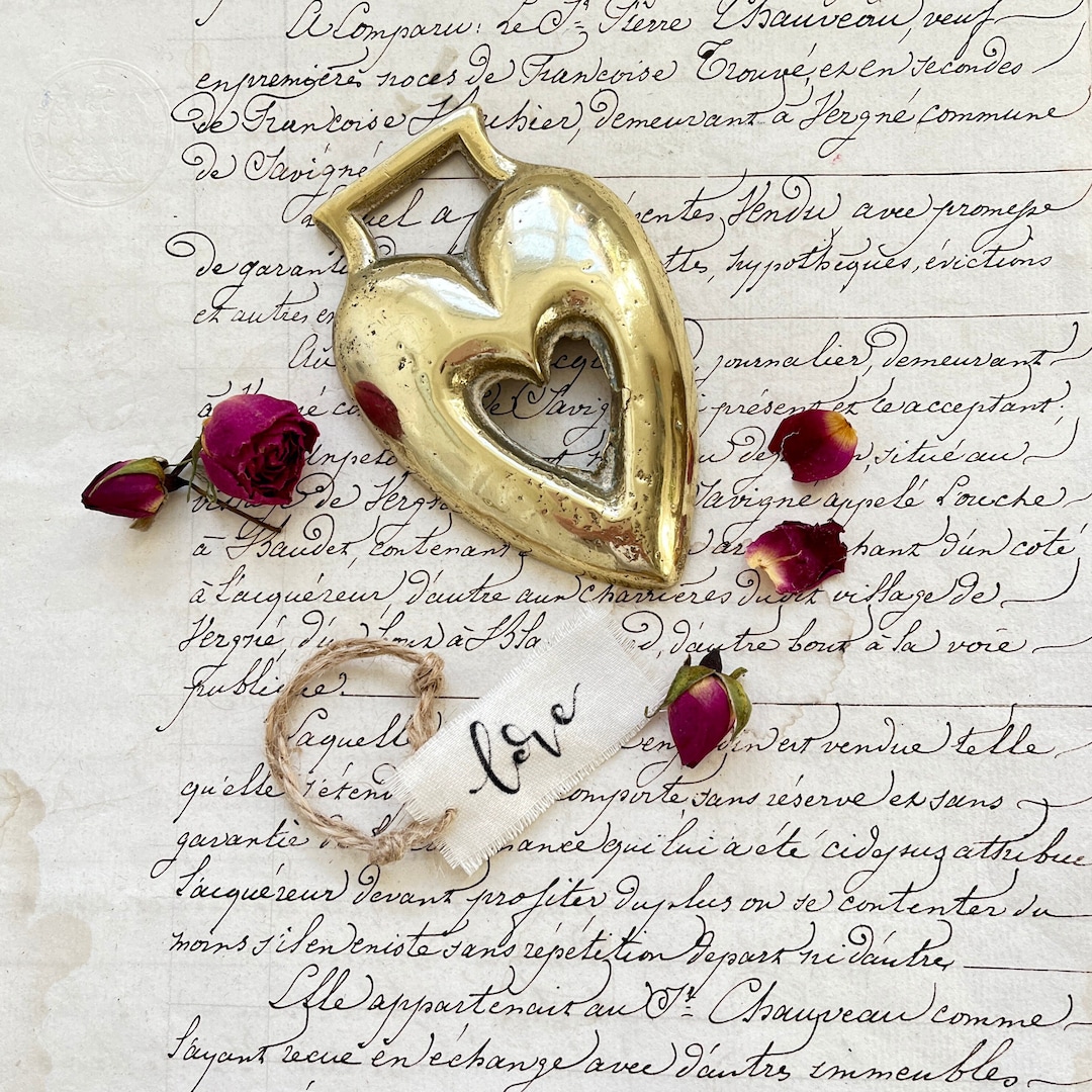 Antique Horse Brass, Heart Shaped Horse Brass, Cast Horse Brass ...