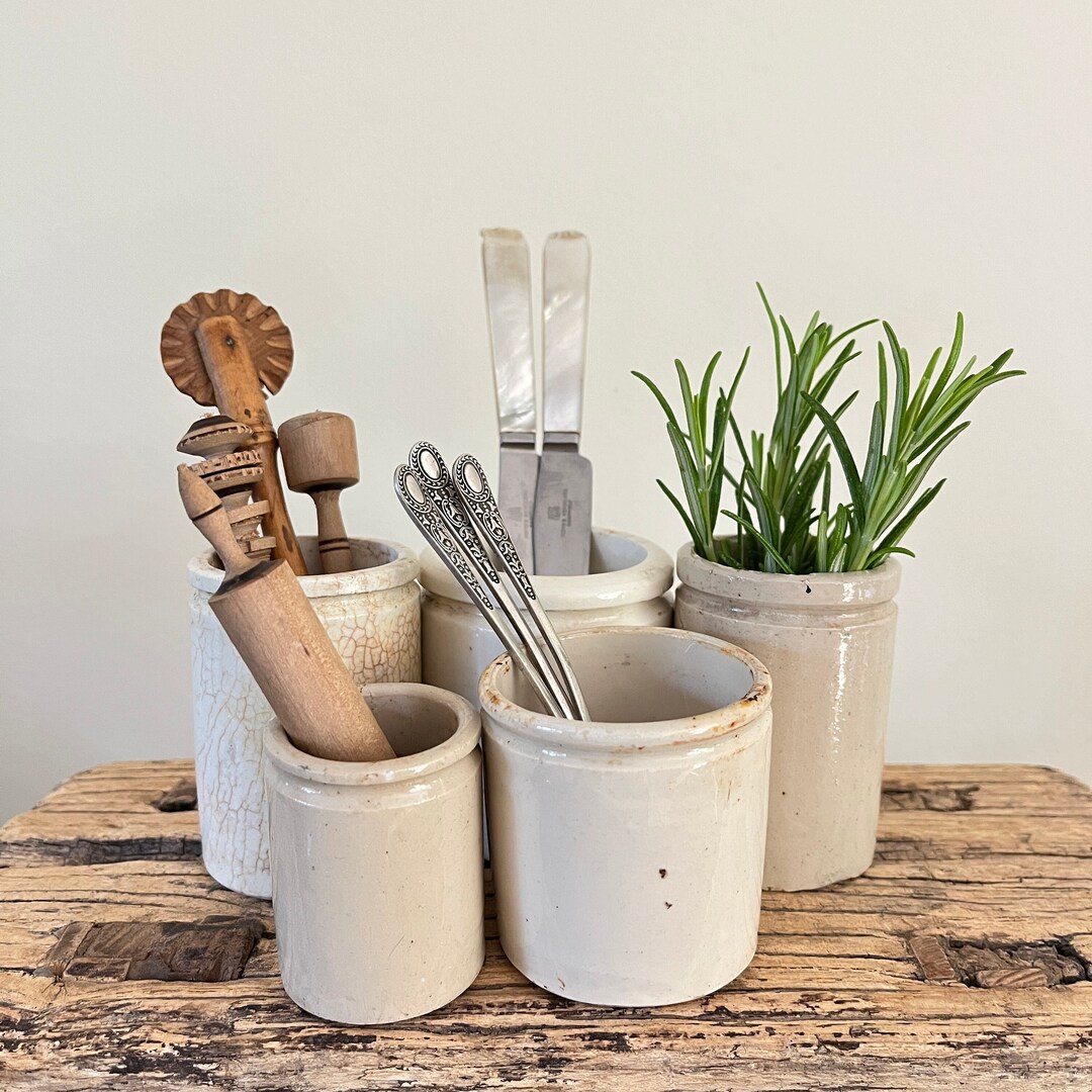 Antique Ironstone Cream Pots, Vintage Ironstone, Stoneware Pots, Bud ...