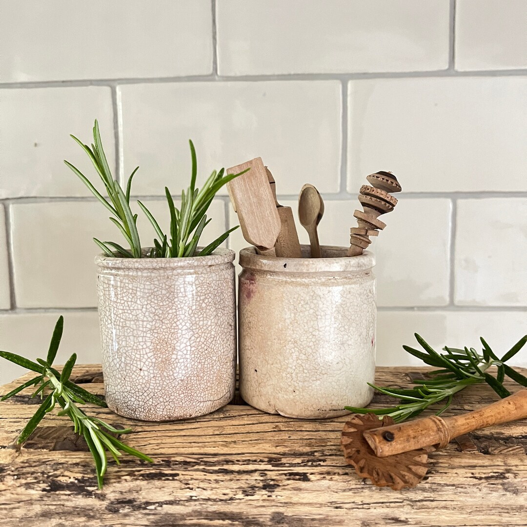 Antique Ironstone Cream Pots, Vintage Ironstone, Stoneware Pots, Bud ...