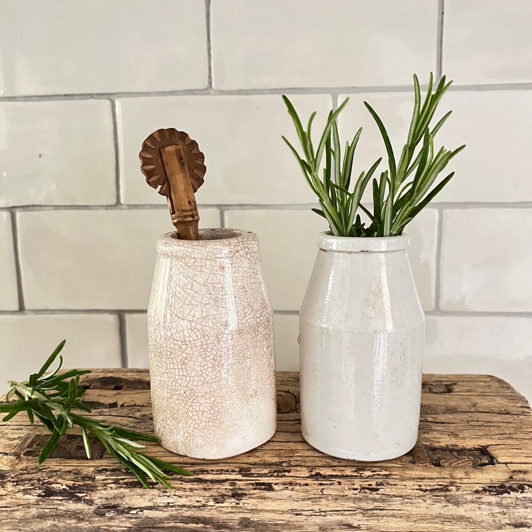 Antique Ironstone Cream Pots, Vintage Ironstone, Stoneware Pots, Bud ...