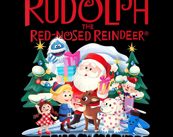 Rudolph the Red Nosed Reindeer PNG and JPG - Etsy Canada