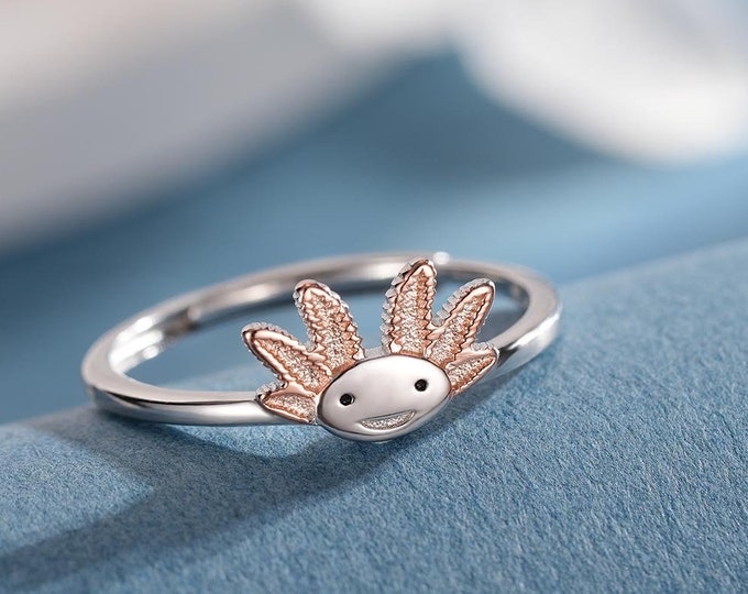 Axolotl Ring, Mud Puppy, Ajolote - Etsy Sweden