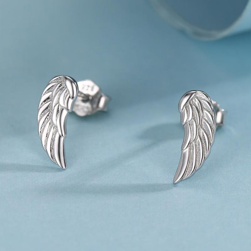 Small Angel Wing Earring - Etsy