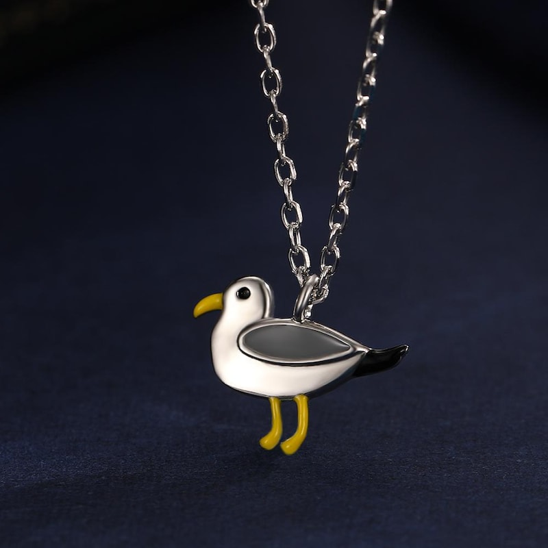Seagull Necklace - Etsy