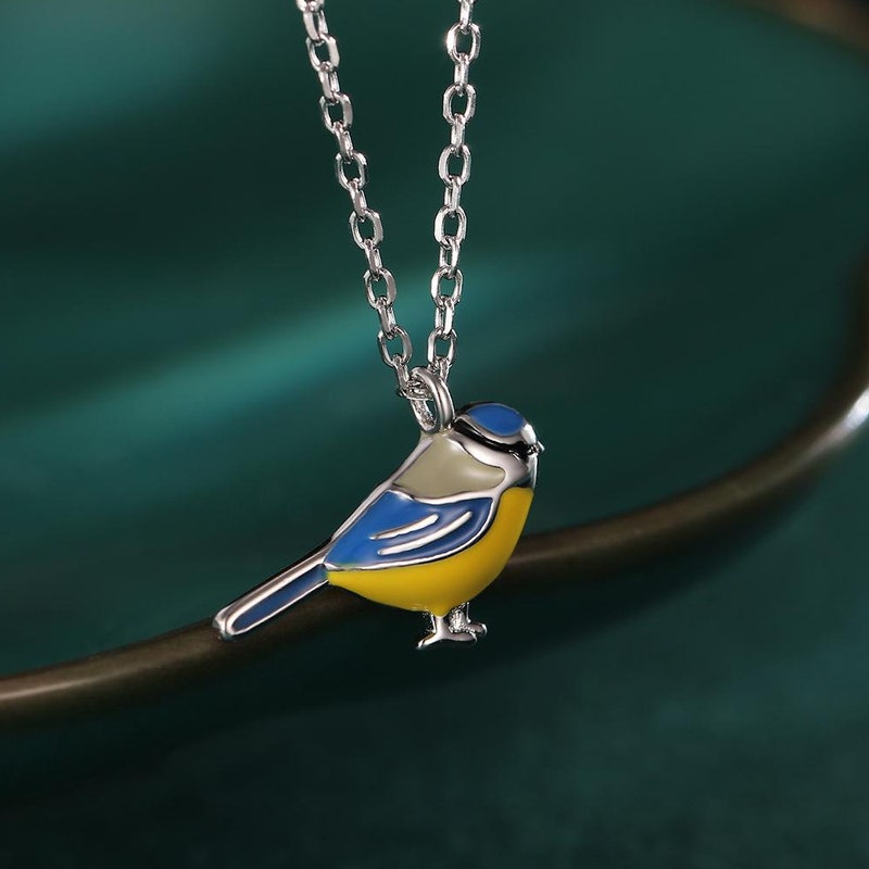 Blue Bird Necklace - Etsy