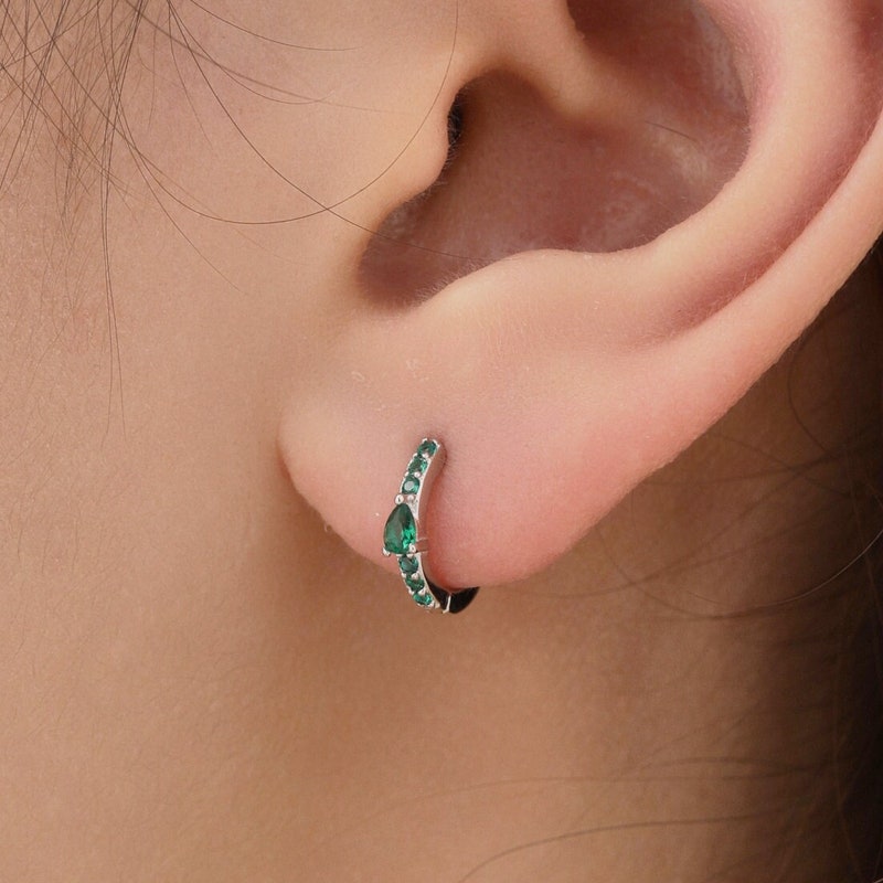 Green Earrings - Etsy