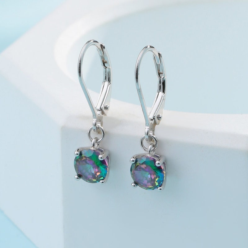 Lever Backs Cz Gold - Etsy UK