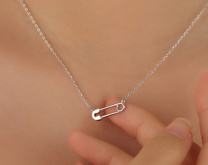 Safety Pin Necklace/ Safety Pin Chain /alternative Necklace - Etsy