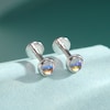 Tiny CZ Starburst Internally Threaded Flat Back/screw Back(barbell ...