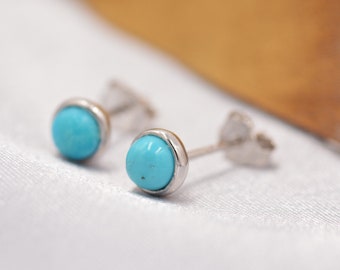Turquoise Stud Earrings | Etsy