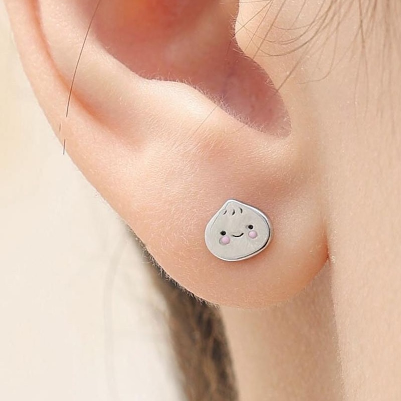 Dumpling Earring Stud - Etsy