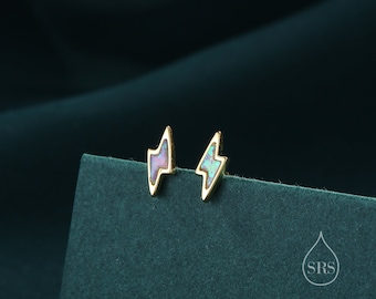 Western Lightning Bolt Stone Stud Earrings - Etsy