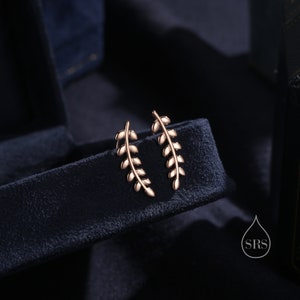 Leaf Crawler Earrings in Sterling Silver, Silver, Gold or Rose Gold ...
