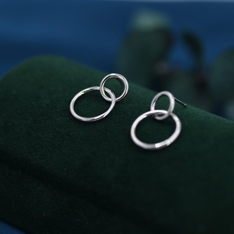 Sterling Silver Minimalist Geometric Circle Hoop Style - Etsy