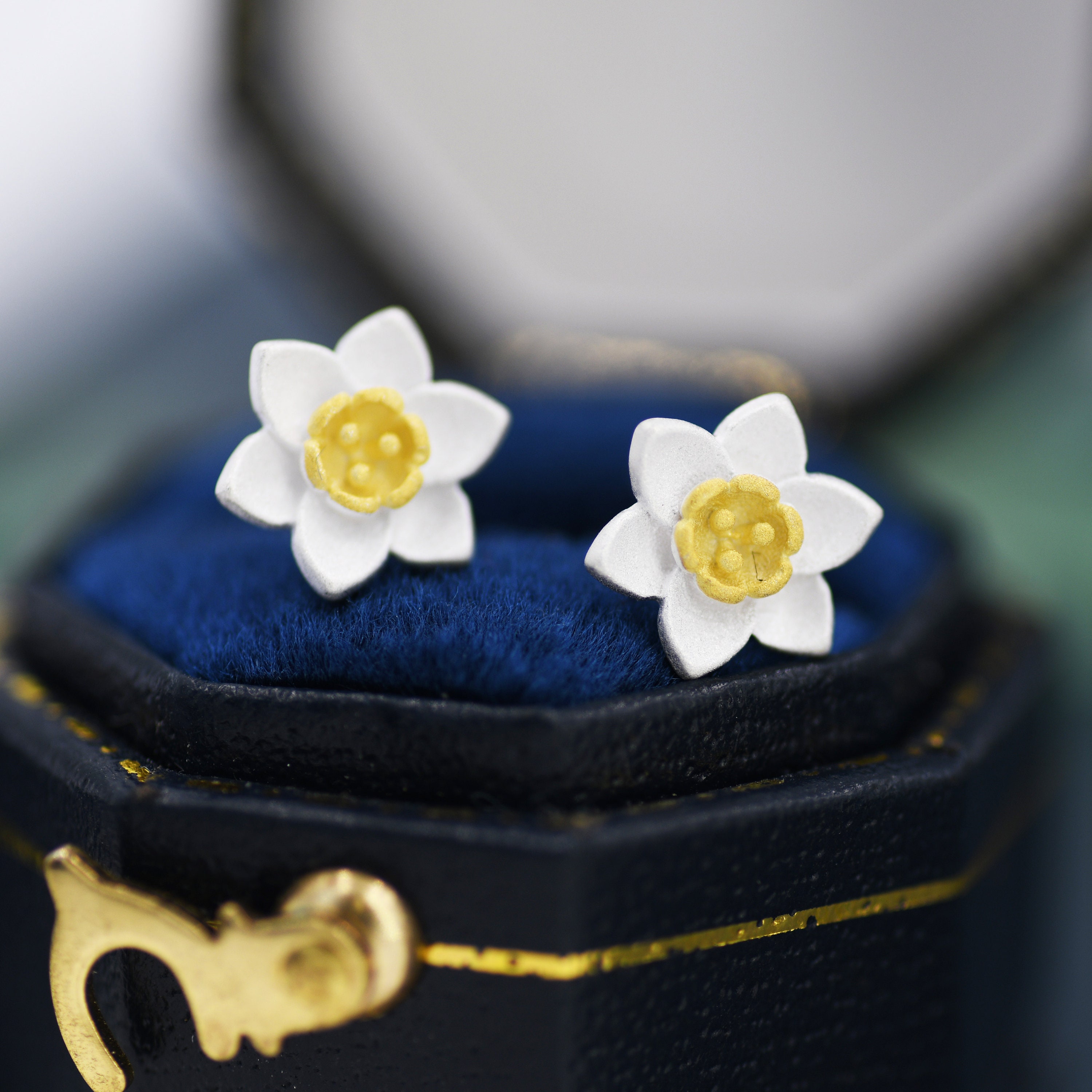 Sterling Silver Daffodil Flower Jewellery Pretty and Cute - Etsy UK
