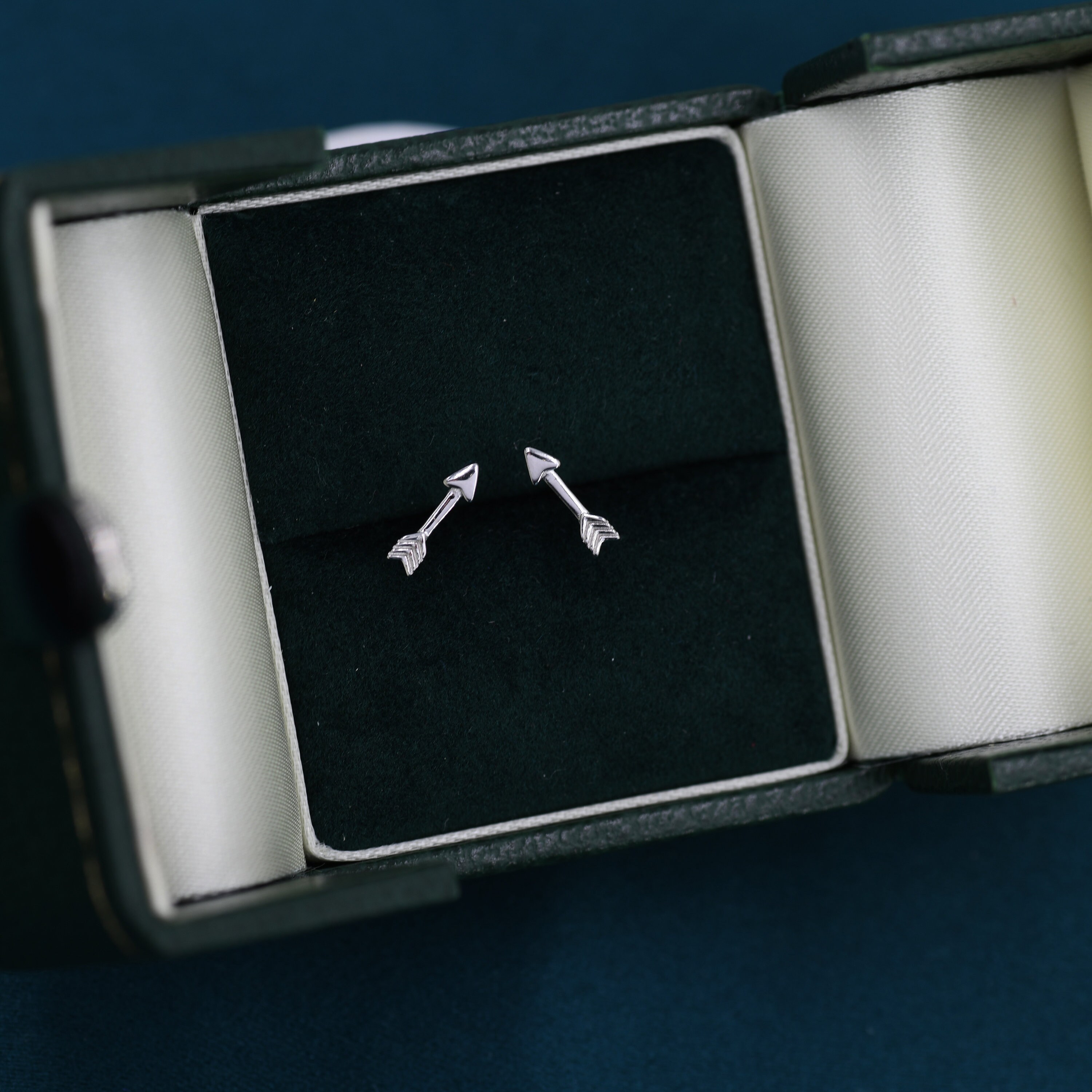 Sterling Silver Tiny Little Arrow Stud Earrings, Silver or Gold, Dainty ...