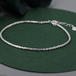 Sterling Silver Sparkle Chain Necklace, Margarita Chain Necklace or ...