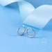 Dangling Key Hoop Earrings in Sterling Silver, Detachable Lock Charm ...