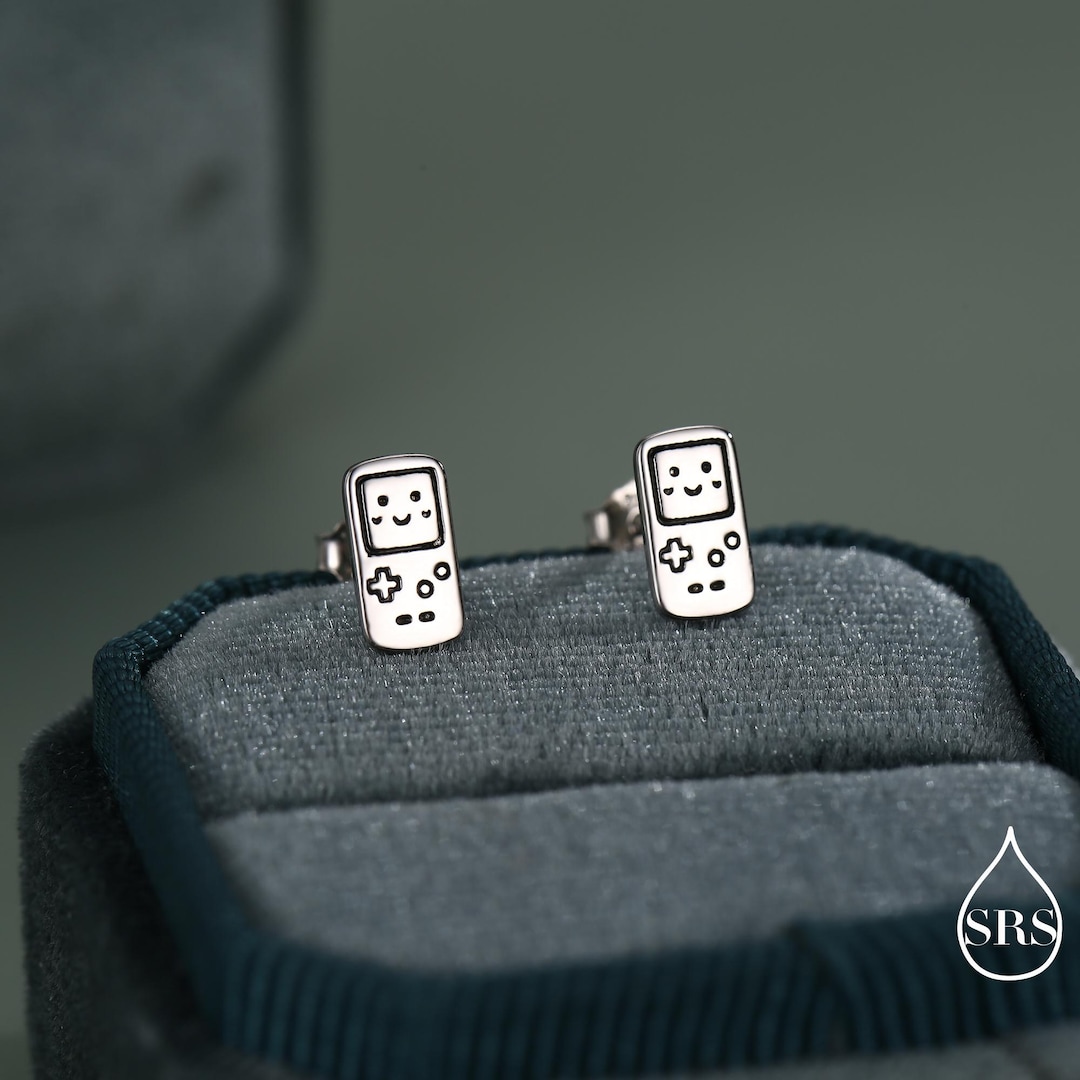 Retro Game Console Stud Earrings in Sterling Silver, 90s Nostalgic ...