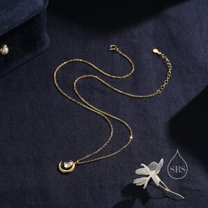 Moonstone Moon and Droplet Pendant Necklace in Sterling Silver, Silver ...