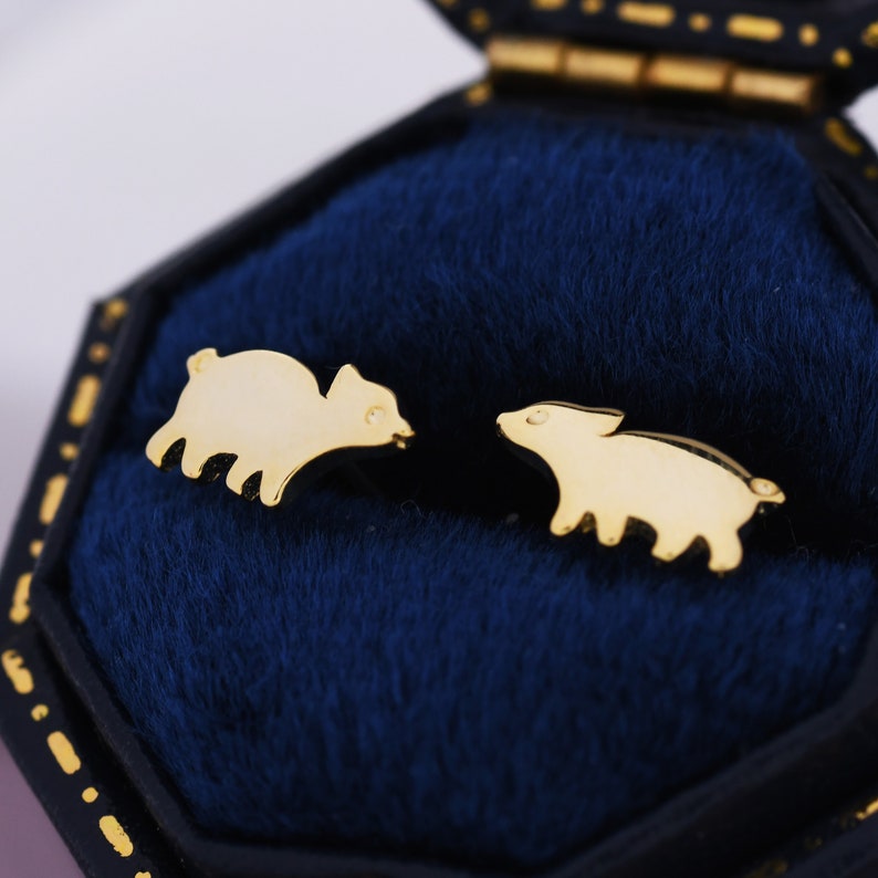 Baby Pig Stud Earrings in Sterling Silver Piglet Earrings - Etsy UK
