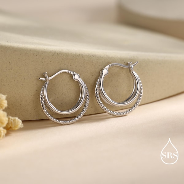 Large Silver Dot Hoops - Etsy