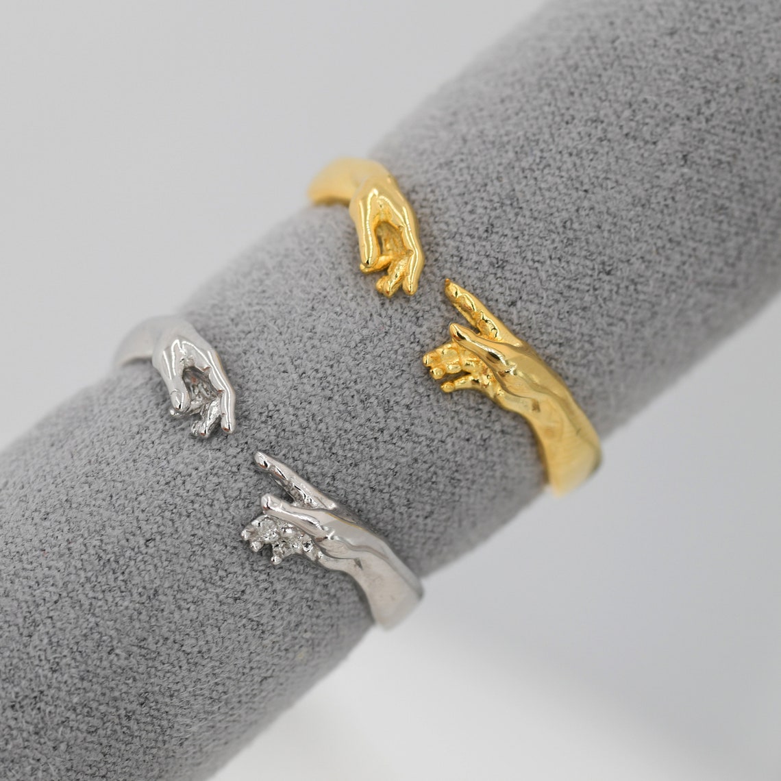 Sterling Silver Hand Ring Adjustable Sized Ring Creation of | Etsy