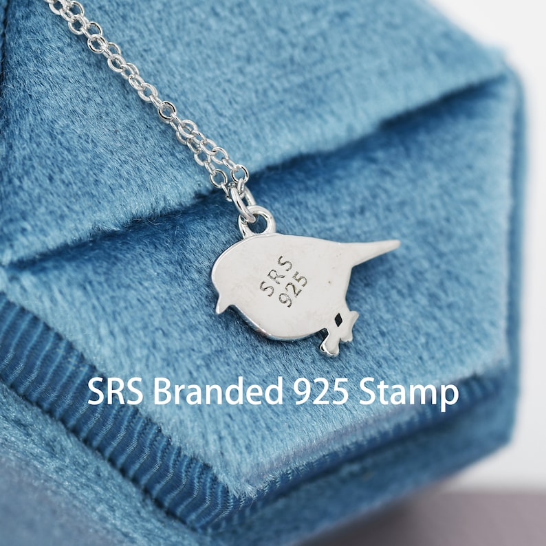 Robin Bird Pendant Necklace in Sterling Silver, Silver Animal Pendant ...