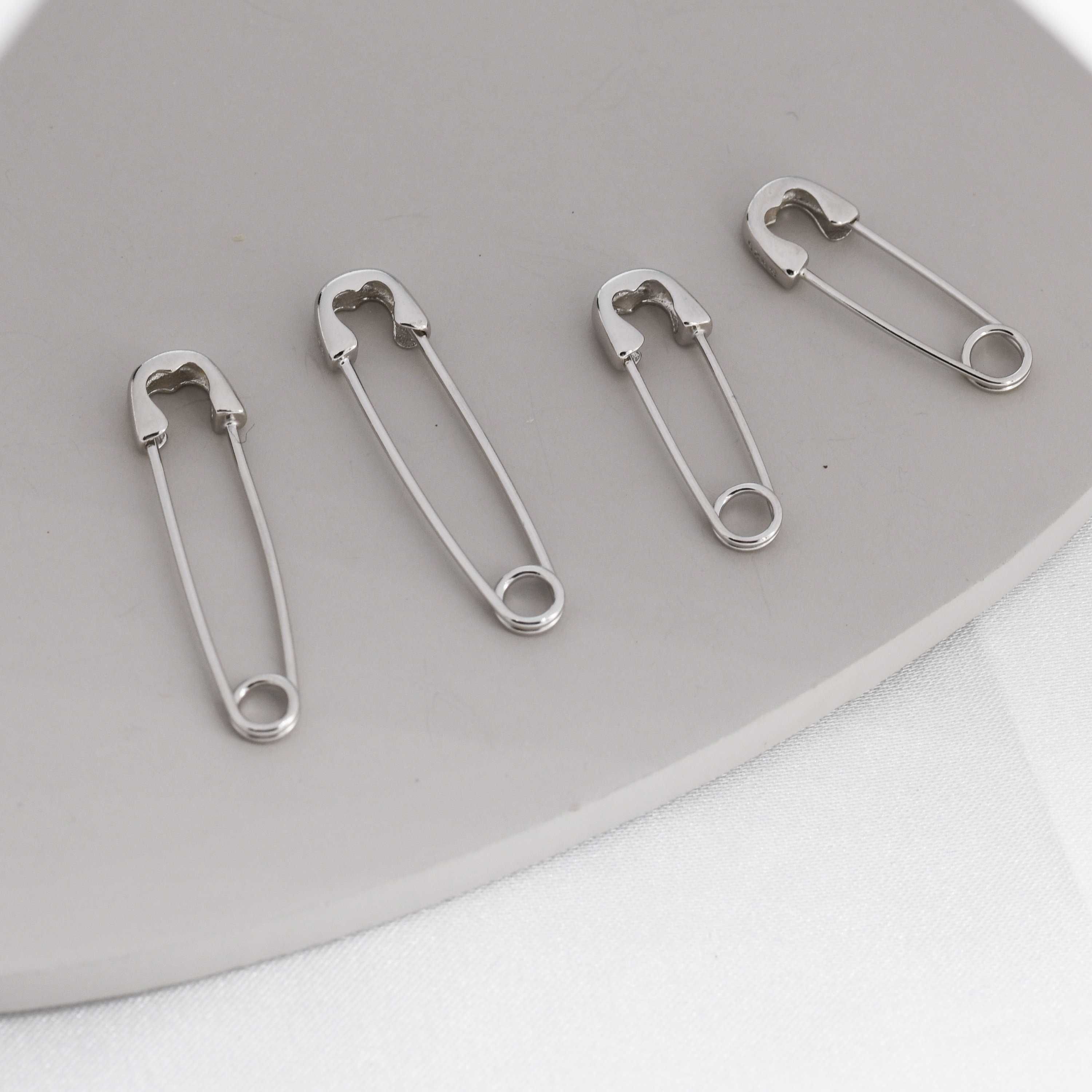 Safety Pin Hoop Earrings in Sterling Silver, Available in 3 Sizes ...