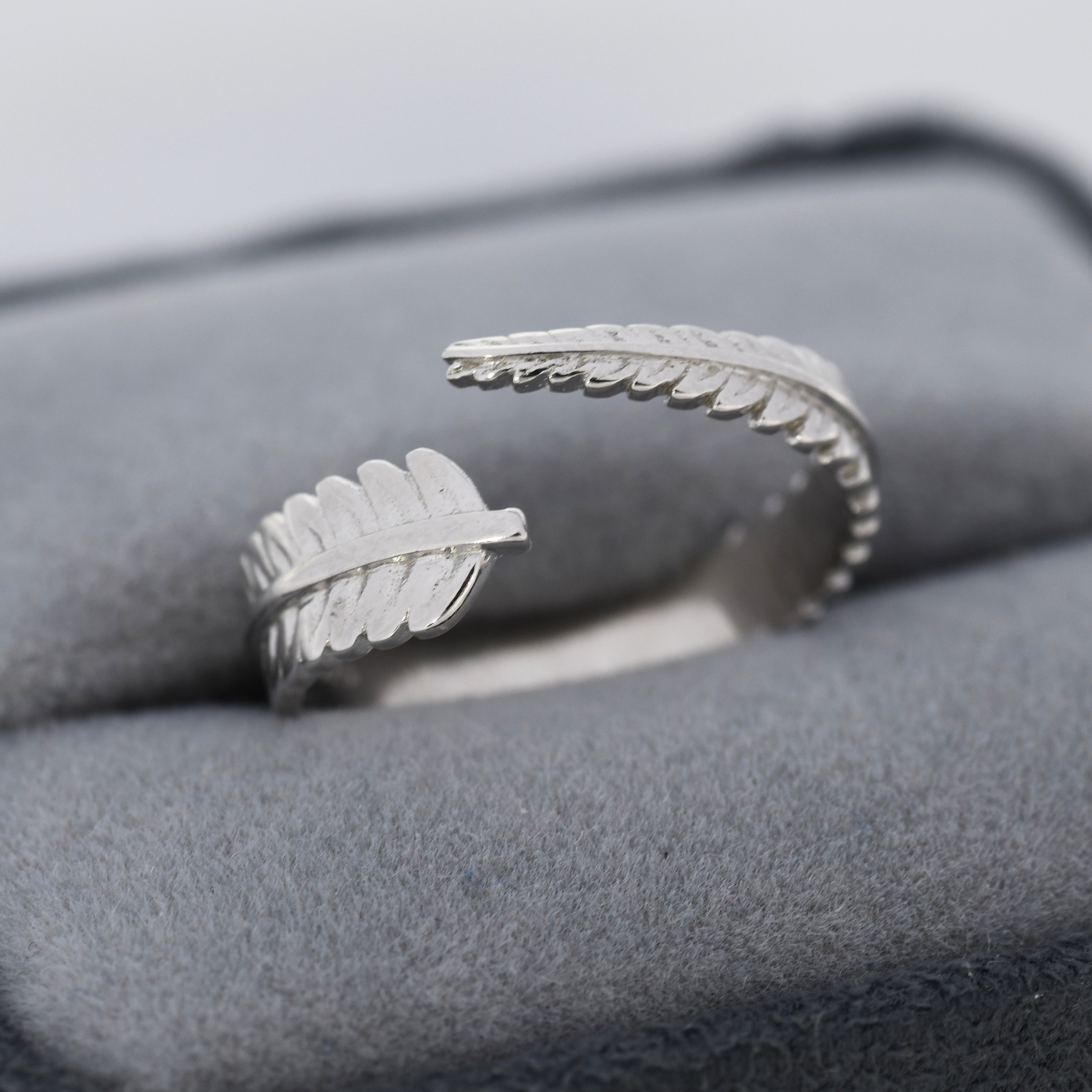 Fern Leaf Ring in Sterling Silver, Adjustable Ring, Silver or Gold ...
