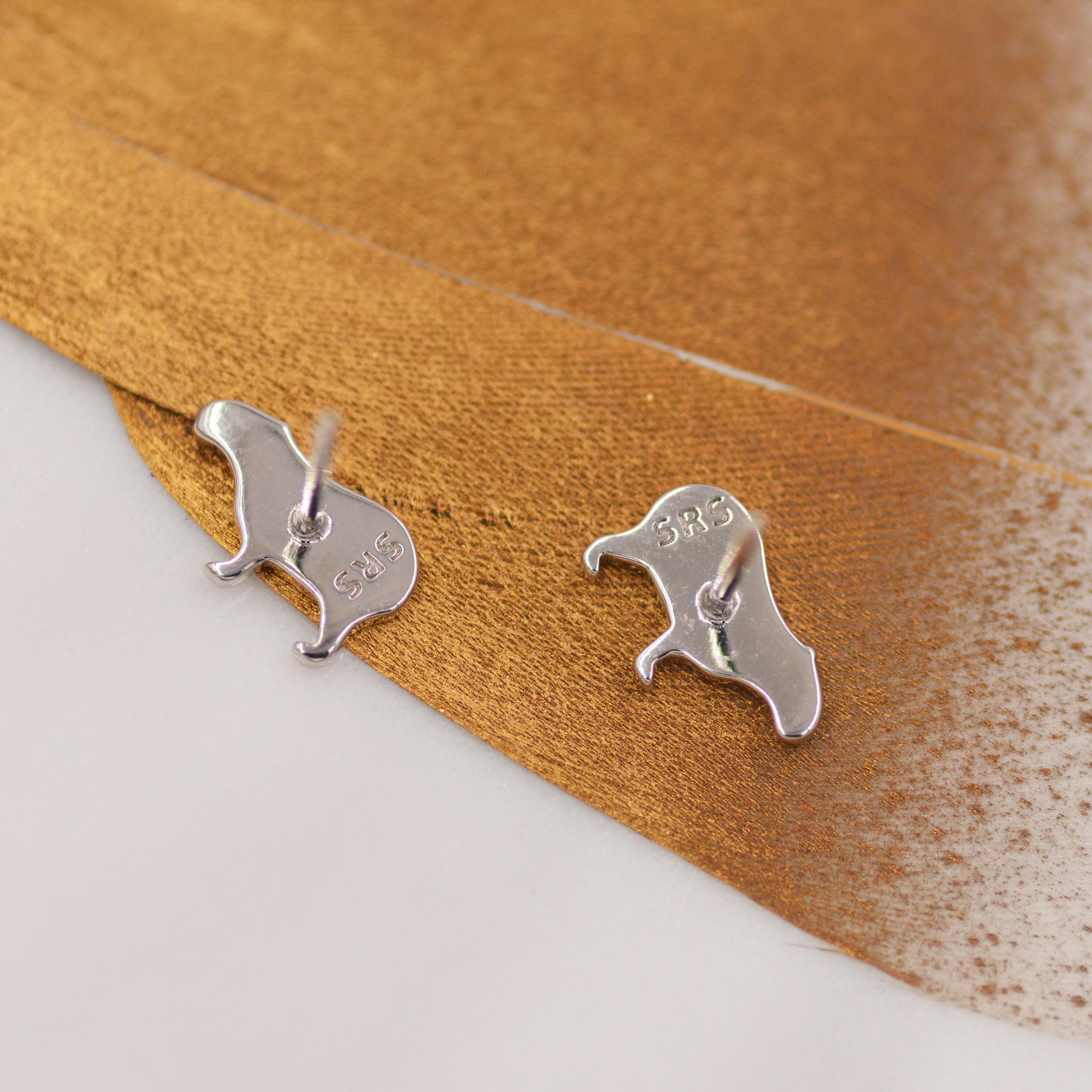 Capybara Stud Earrings in Sterling Silver Cute Animal | Etsy UK