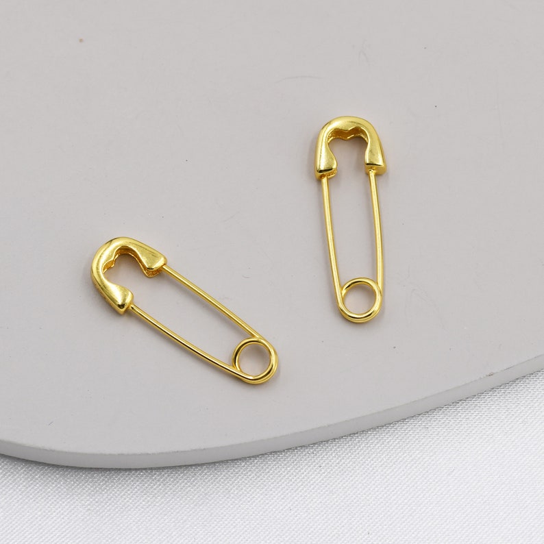 Safety Pin Hoop Earrings in Sterling Silver, Available in 3 Sizes ...