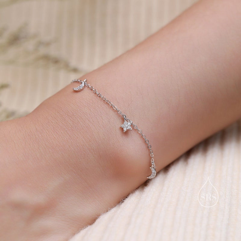 Moon Star Bracelet - Etsy