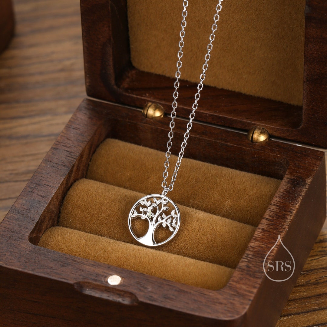 Tree Pendant Necklace in Sterling Silver, Silver or Gold or Rose Gold ...
