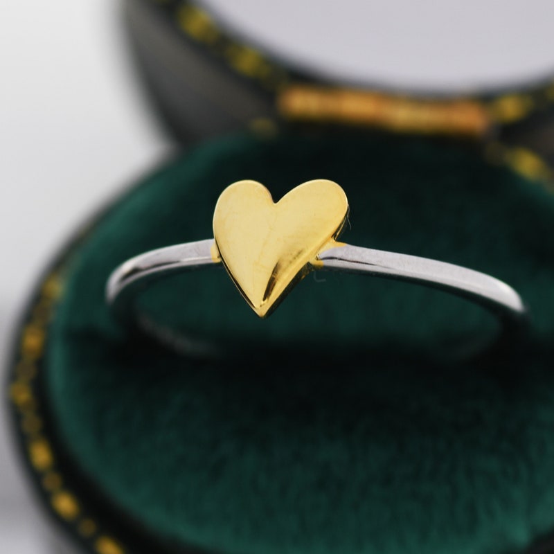 Gold Heart Ring - Etsy