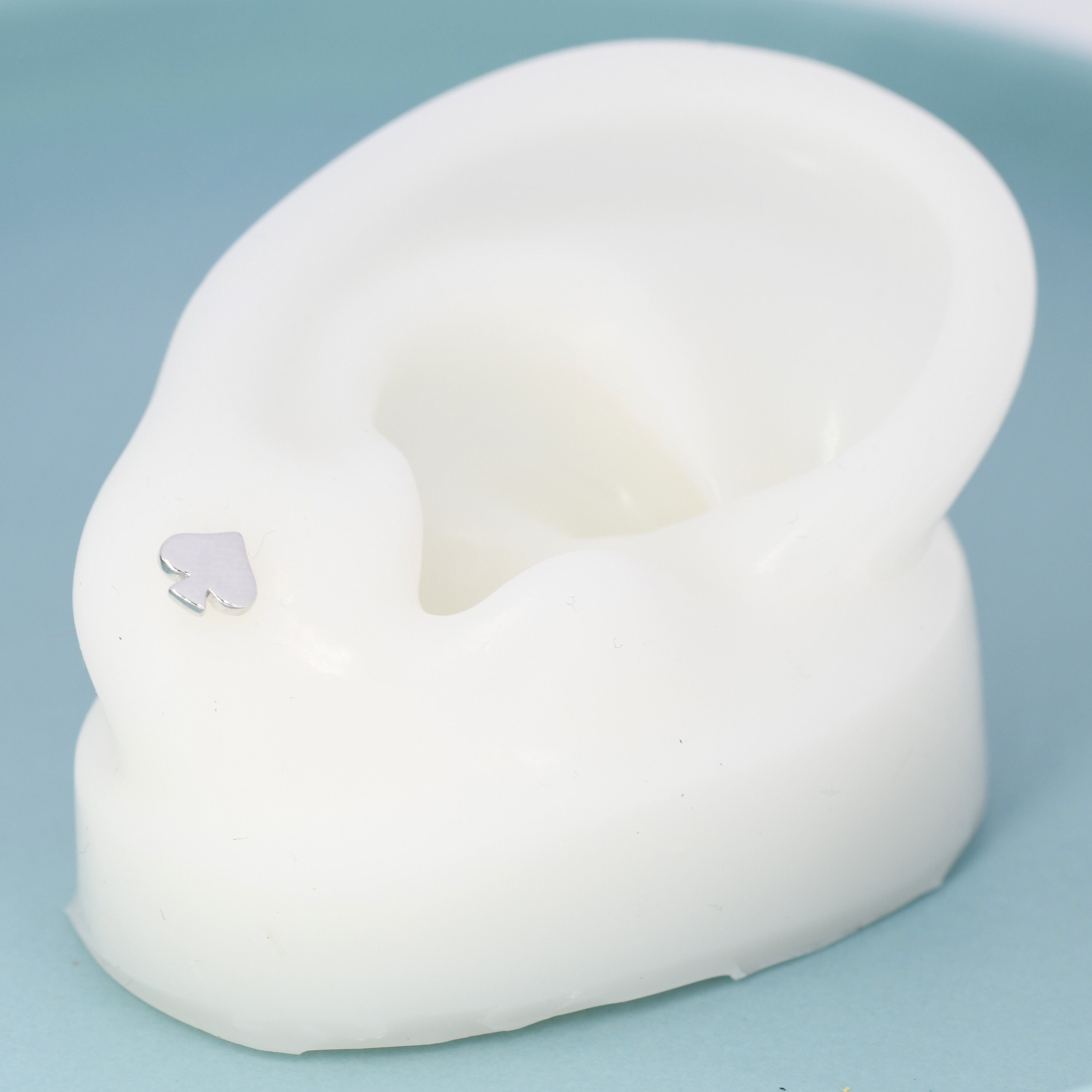 Card Suit Stud Earrings in Sterling Silver Spade Earrings - Etsy