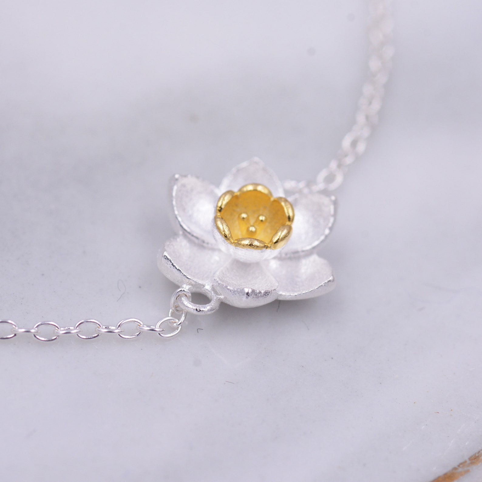 Delicate Daffodil Bracelet in Sterling Silver, Nature Inspired Flower ...