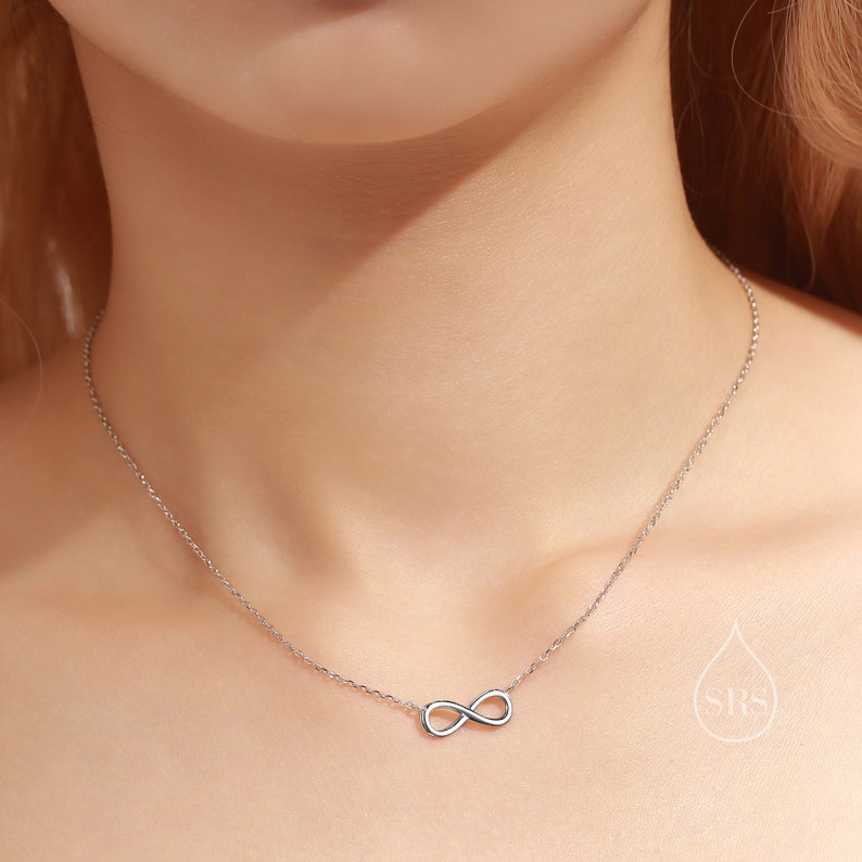 Tiny Infinity Symbol Pendant Necklace in Sterling Silver, Cute Infinity ...